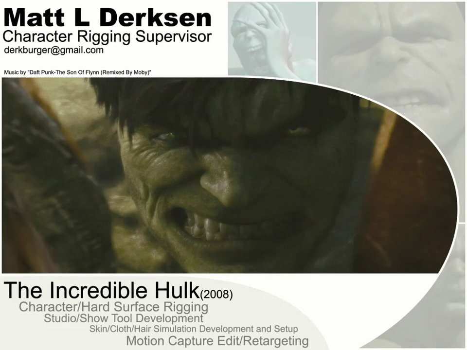 Matt L Derksen 2013 VFX Showreel / Character Rigging Demo Reel - リアルに動く ...