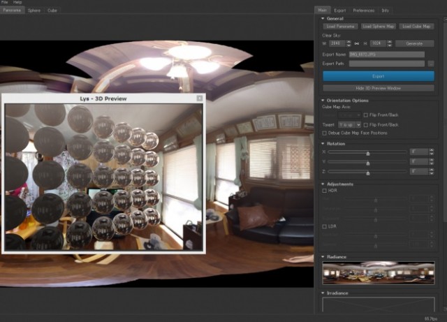 Lys Open Beta - パノラマスフィアやキューブテクスチャからラディアンス・放射照度・鏡面テクスチャをGPUにより高速生成するためソリューション！オープンベータ！