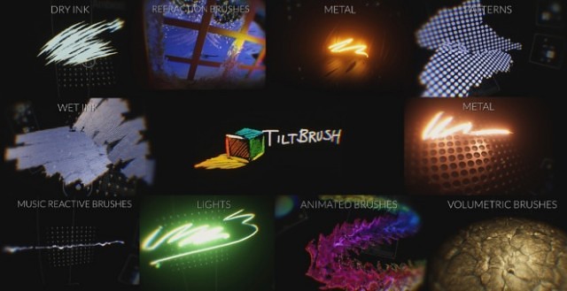 Tilt Brush | Brushes - 話題のVR（仮想現実）お絵かきソフトの多彩なブラシ紹介映像！金属・屈折・光源ブラシ！