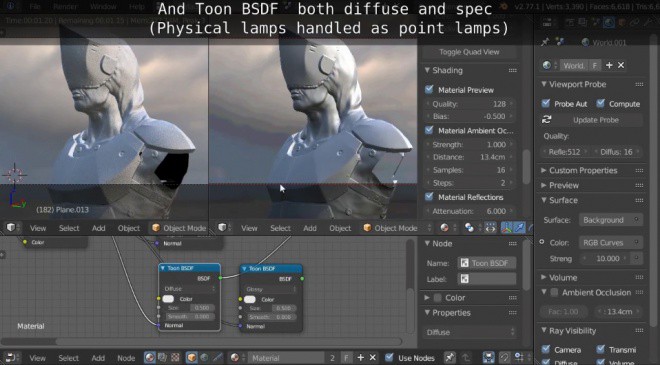 Blender PBR viewport Branch v0.4 - Blenderビューポート上リアルタイムPBRを可能にした独自ビルドバージョン！Cyclesレンダラーとの比較映像も注目！