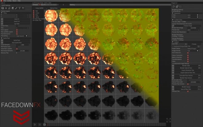 FacedownFX Slate Editor - エフェクト用フリップブックテクスチャを楽々制御！リアルタイムVFXアーティスト向け新ソフト ...