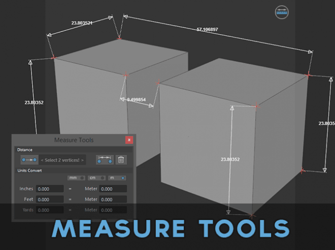 Measure Tool v1.0 - メジャーツールで簡単測定！Maya用無料スクリプト！