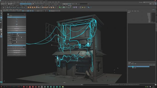Cable Script for Maya - カーブからケーブルメッシュをお手軽生成可能なMaya用スクリプト