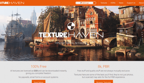 Texture Haven - CC0で高品質なPBRテクスチャを無料ダウンロード可能なサイトが登場！