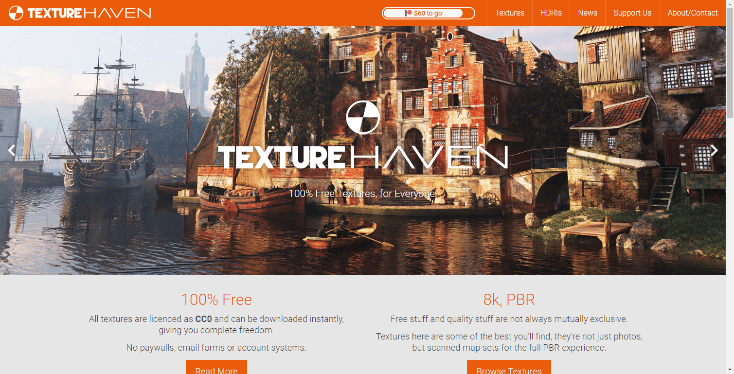 Texture Haven - CC0で高品質なPBRテクスチャを無料ダウンロード可能なサイトが登場！
