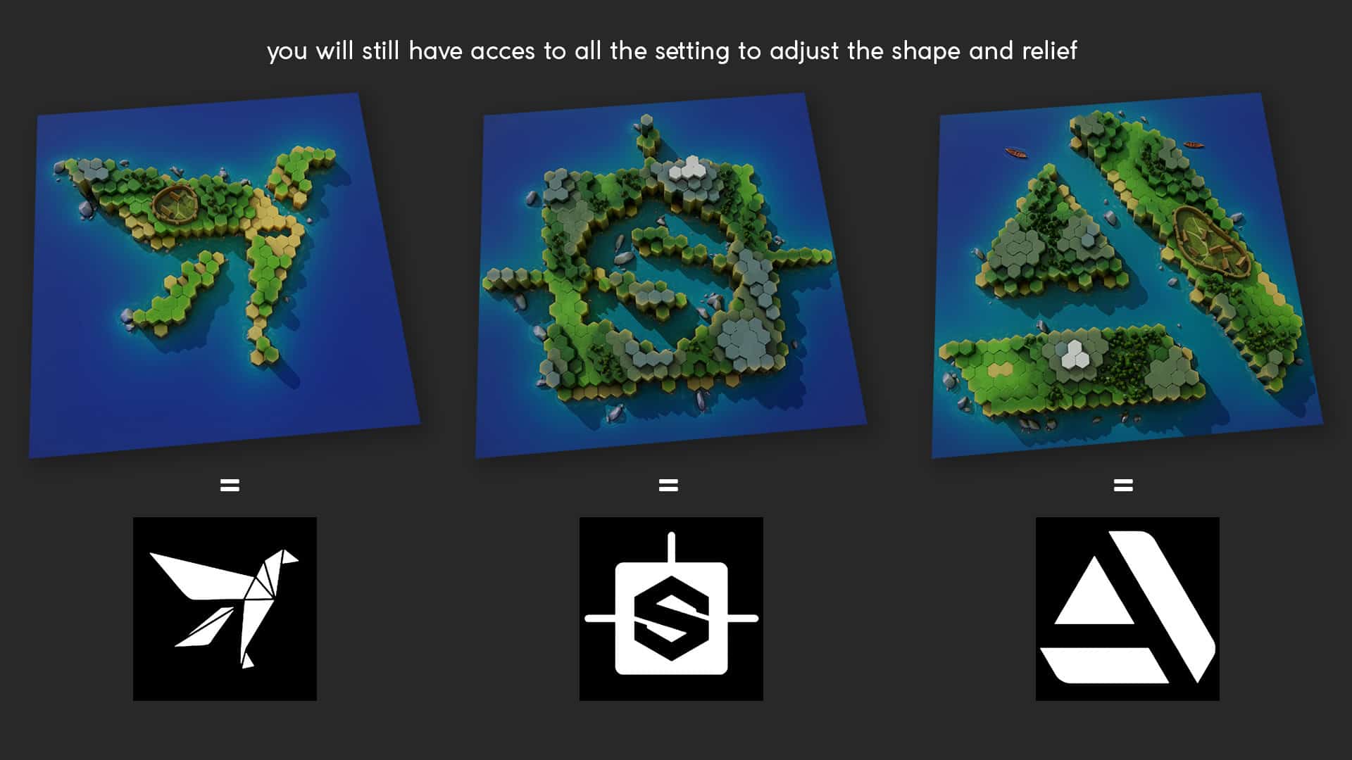 Procedural Board game Map Generator - へクスグリッドの地形を生成可能なSubstanceファイル！無料公開！