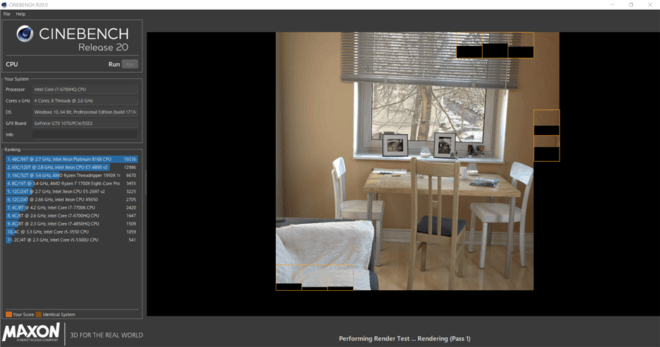Cinebench R20 - 定番CPUベンチマークソフトの新バージョンがリリース！Win＆Mac