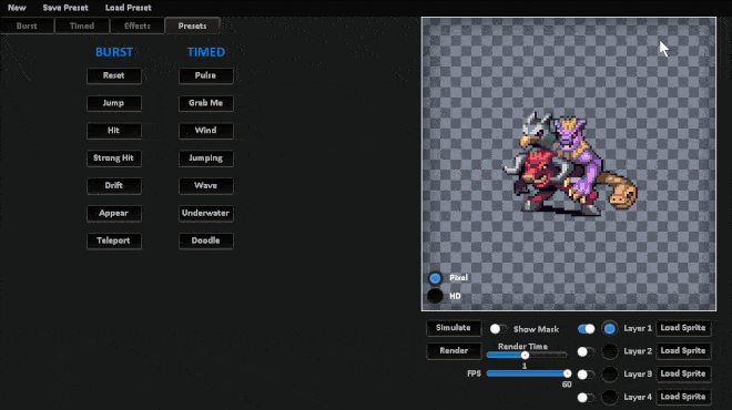 Juice FX - ピクセルアート（ドット絵）に特殊効果やアニメーションを付加出来るツールが登場！