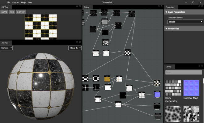 TextureLab v0.1.0 Beta - オープンソース＆無料のノードベースプロシージャルテクスチャ生成ツール！Win＆Linux