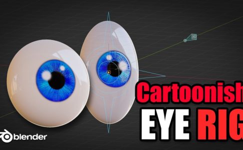 Simplified cartoon eye rig in Blender - Blenderでカートゥーン調の眼球リグを作るチュートリアル動画！