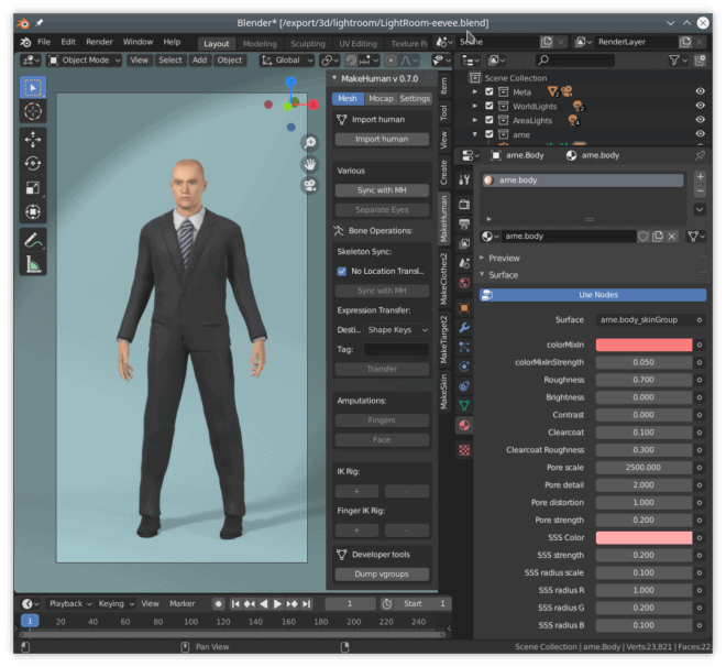 MakeHuman 1.2.0 - 商用利用OKなオープンソースの人体モデル生成ソフト新バージョン！ライセンス変更＆Blenderとのライブ通信も可能に！