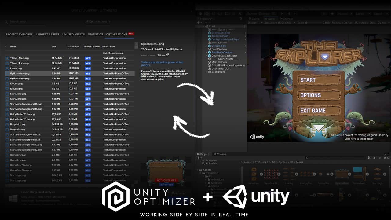 Unity Optimizer - Unityのビルドサイズを最適化するための補助ツール！無料版もあるよ！