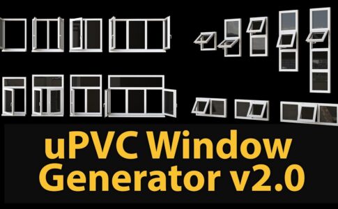 uPVC Window Generator v2.0 - 3ds Max向け窓生成スクリプトの新バージョンが公開！
