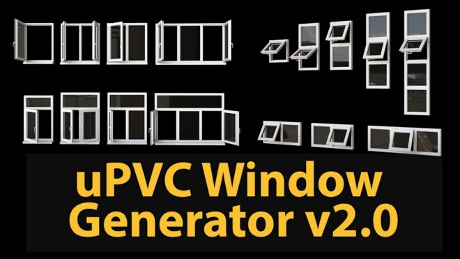 uPVC Window Generator v2.0 - 3ds Max向け窓生成スクリプトの新バージョンが公開！