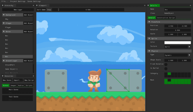 Dynami Engine Alpha1 - C++を使い30時間で開発されたシンプル軽量＆Pythonで制御可能な2Dゲームエンジン！Win＆無料！