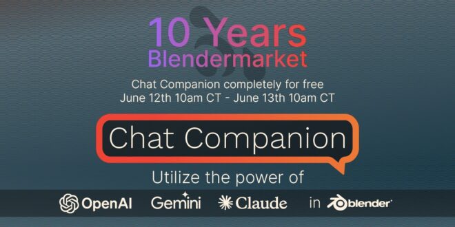 Day 3 FREE Blender gifts - 10th birthday of the Blender Market ...