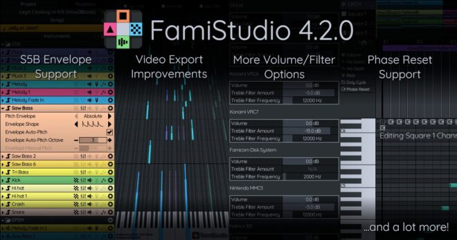 FamiStudio 4.2.0 - NES（ファミコン）風レトロサウンド特化の無料＆オープンソースのミュージックエディタ！安定性が向上した ...