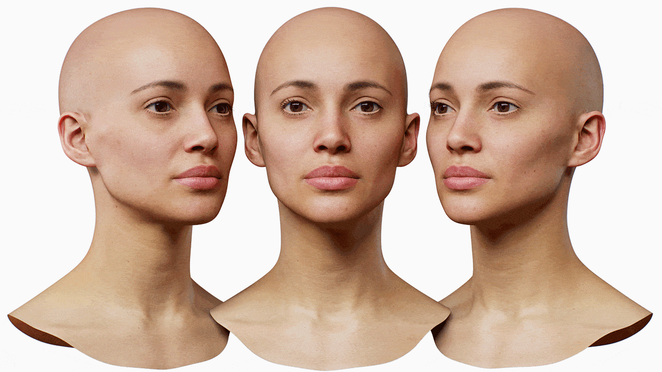 FREE HD HEAD - 3Dスキャンされたリアルな頭部モデルが3D SCAN STOREにて無料公開！ZTLやFBXデータの他に ...
