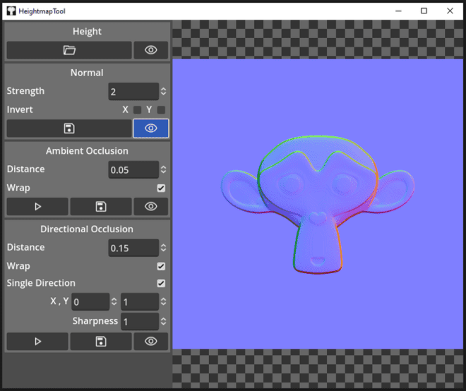 HeightmapTool - 高さマップ（Heightmap）から法線マップ・AOマップやディレクショナルオクルージョンマップを生成する ...