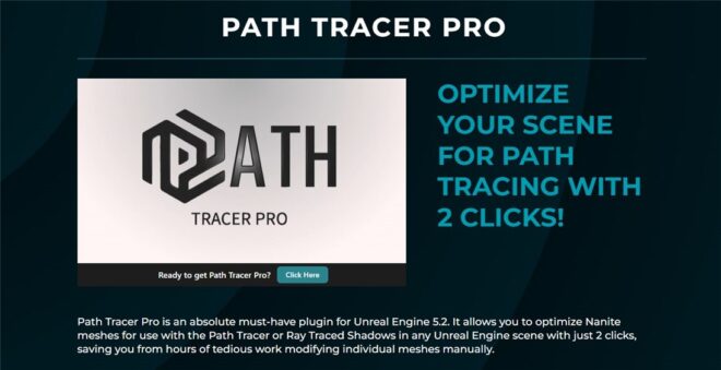 Path Tracer Pro - シーン内のNaniteメッシュをパス トレーサーとレイ トレース シャドウで使用で扱うのにワンクリックで ...