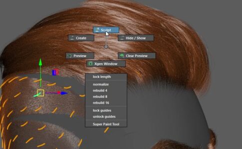 Xgen SuperFast Menu - Xgenでヘアー＆ファー作成時にパイメニューで瞬時に機能にアクセス可能にするMayaスクリプト！無料公開！