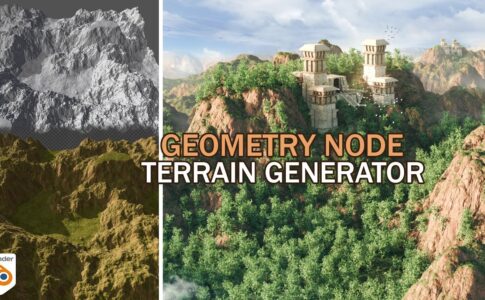 Terrain Generator - プロシージャルに地形を生成出来るBlender 4.3向けGeometery Nodesモディファイア ...