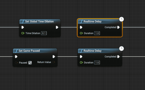 ue4-realtime-delay - GlobalTimeDilationやGamePauseの影響を受けずにDelayが使えるUnreal Engine向けプラグインが無料公開！