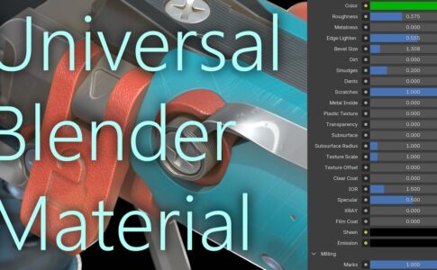 Universal Blender Material - UV不要！ハードサーフェスメッシュに様々なディテールを追加できるBlender用の多 ...